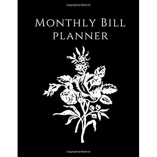 Monthly Bill Planner: Marble Floral Cover | Simple Monthly Bill Payment ...