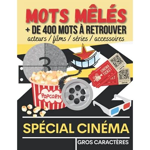 Mots Mêlés Spécial Cinéma: Cahier De Mots Cachés En Gros Caractères ...