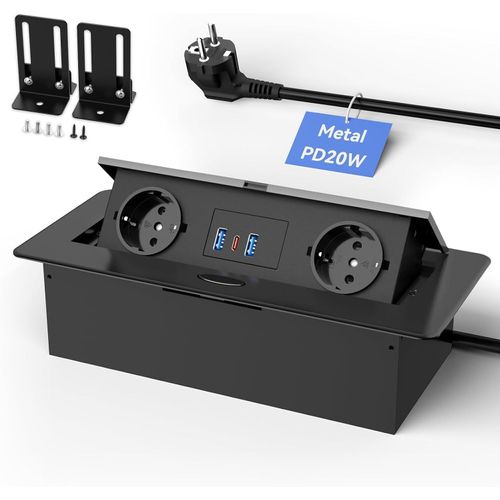 Multiprise Encastrable De Table Usb C Pd20W, Aluminium Prise ...