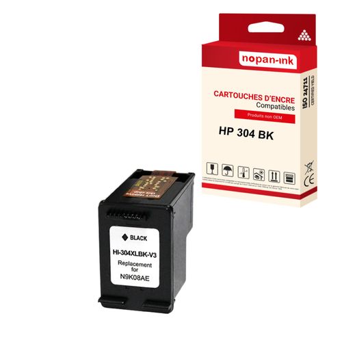 NOPAN-INK - x1 Cartouche compatible pour HP 304 XL 304XL Noir pour HP ...