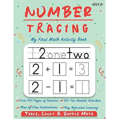 Number Tracing | My First Math Activity Book: Learn to Trace, Count ...