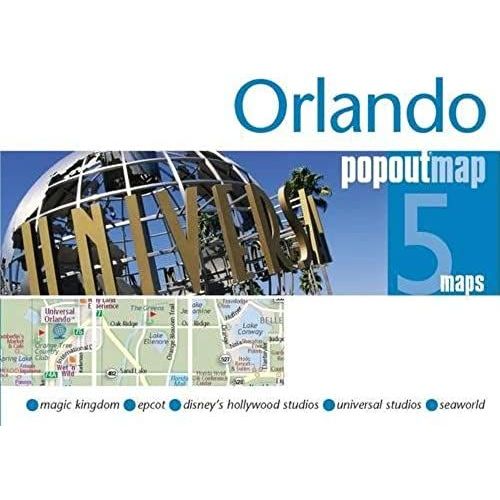 Orlando PopOut Map: pop-up city street map of Orlando city centre ...
