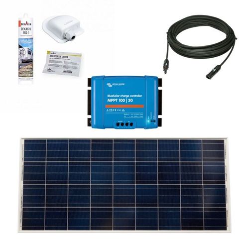 PACK VICTRON Panneau Solaire BlueSolar 215W Monocristallin Camping-Car + Régulateur de Charge ...
