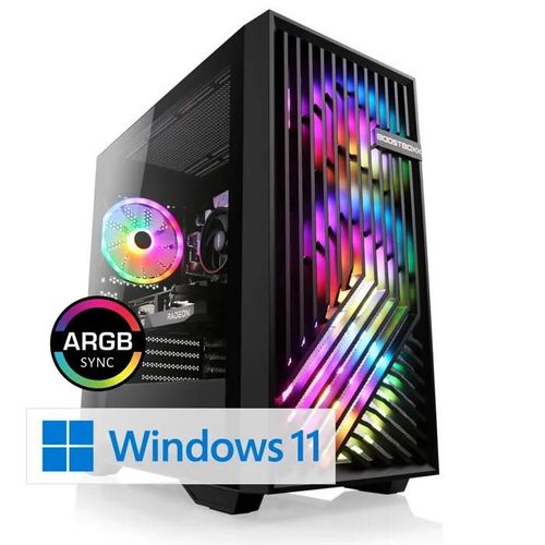 PC de jeu, CSL Computer, M10890H, AMD Ryzen 5 5500 (6x 3600 MHz), Radeon RX 6400, Windows 11 ...