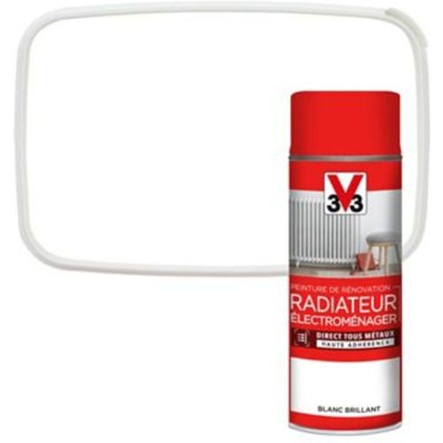 Peinture de r?novation a?rosol radiateur ?lectrom?nager V33 blanc brillant 400ml | Rakuten
