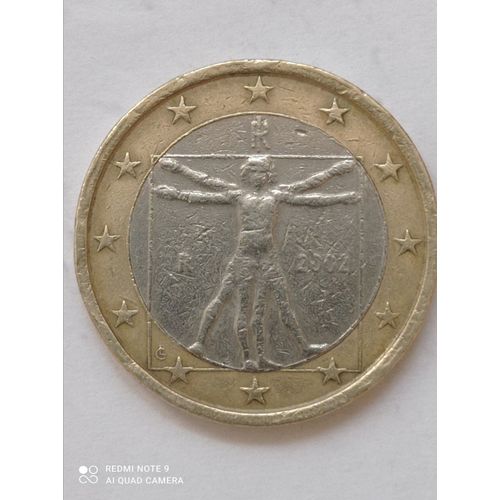 Pièce 1 Euro très rare - 'HOMME DE VITRUVE" de 2002 | Rakuten