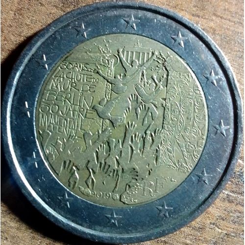 Pièce 2 euro RF - Chute du Mur de Berlin 2019 Pièce rare | Rakuten