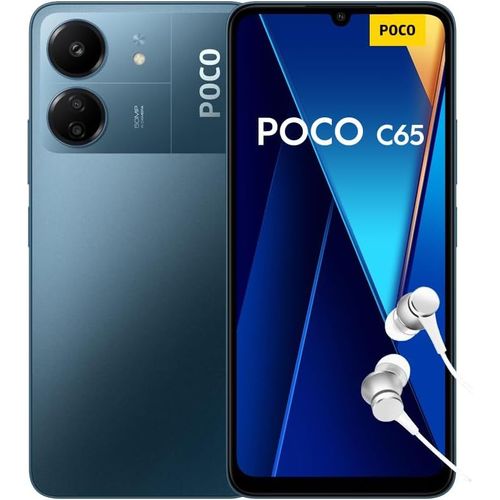 Poco C65,Telephone Mobile 6/128Go Bleu Fonce,Carte Sim Non Incluse ...