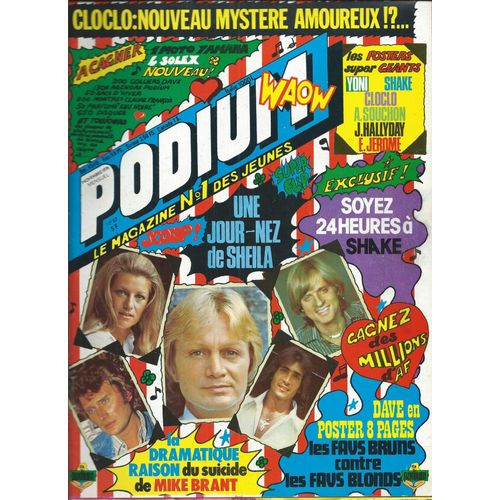 Podium 01/11/1976 claude françois, sheila, dave, hallyday, yoni ...