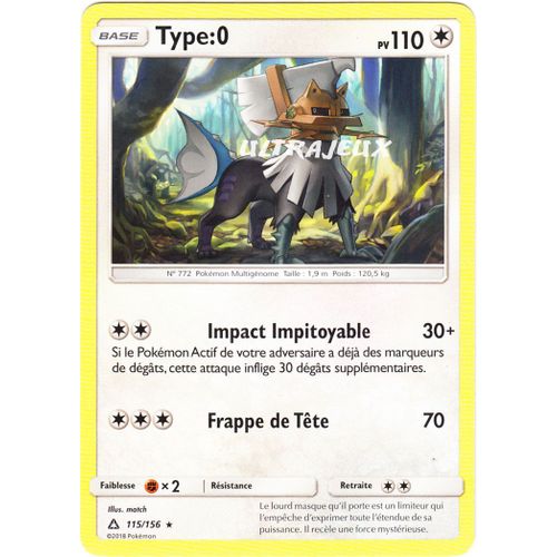 Pokémon - 115/156 - Type:0 - SL5 - Soleil et Lune - Ultra Prisme - Rare ...