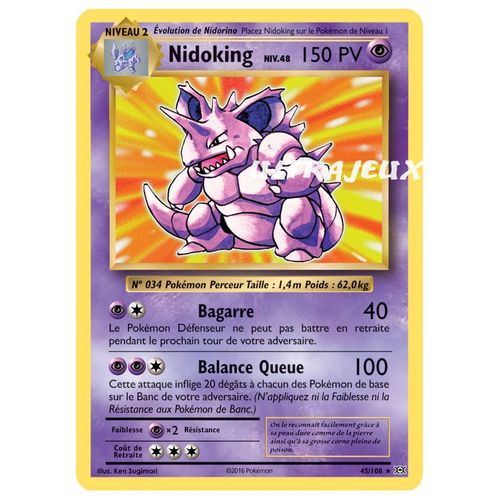 Pokémon - 45/108 - Nidoking Niv.48 - XY - Evolutions - Holo Rare | Rakuten