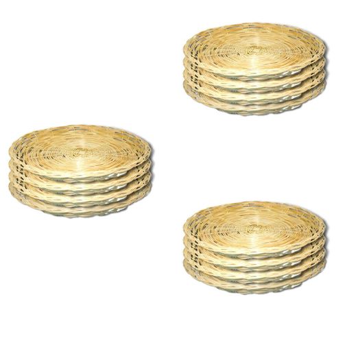 Porte-Assiettes en Papier Bambou 12 Pi¿¿ces - Porte-Assiettes Tiss ...