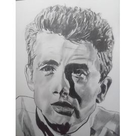 Portrait de James Dean. Dessin Original De Jean Baptiste Hubert. Signé ...