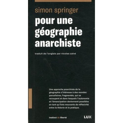 Pour Une Géographie Anarchiste - Histoire, actualité, politique | Rakuten