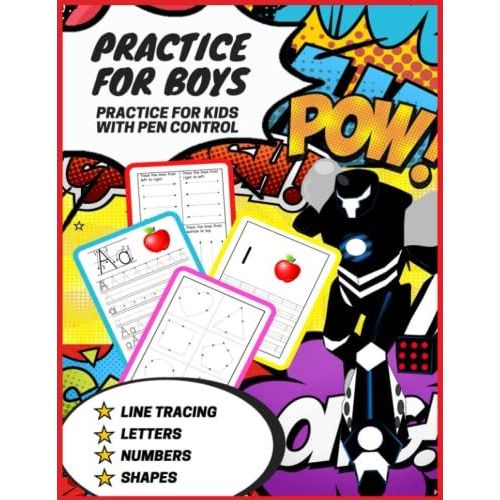 Practice for Boys:Trace Letters for Boys with Pen Control by Line ...