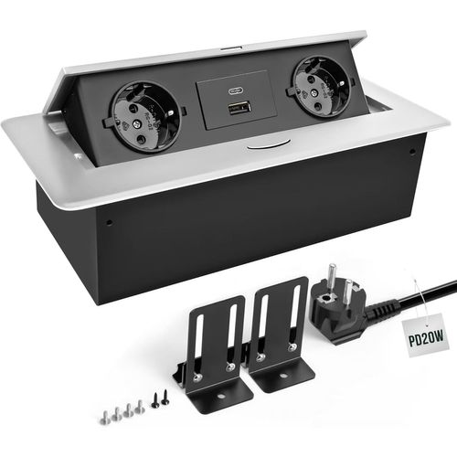 Prise Encastrable Escamotable Avec Fonction De Charge Rapide Pd20W Usb ...