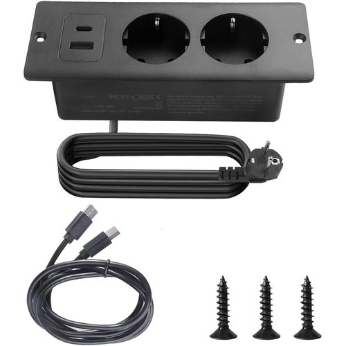 Prise Encastrable Plan De Travail Avec Usb C Pd20W Et Type C Câble ...