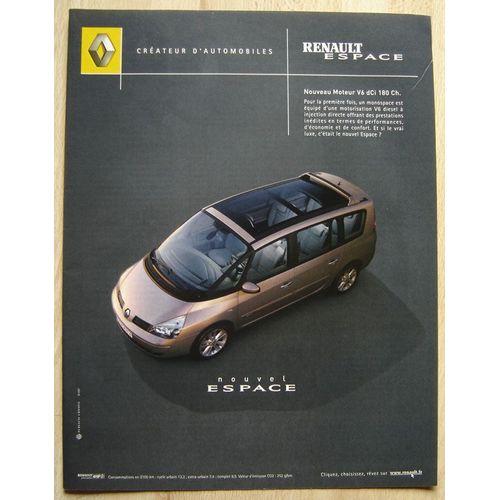 Publicité papier - voiture renault espace de 2003 | Rakuten