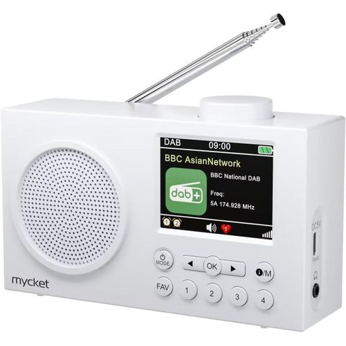 Radio Dab Portable, Radio Numérique Dab Plus avec Bluetooth, Radio FM Rechargeable, Radio de ...