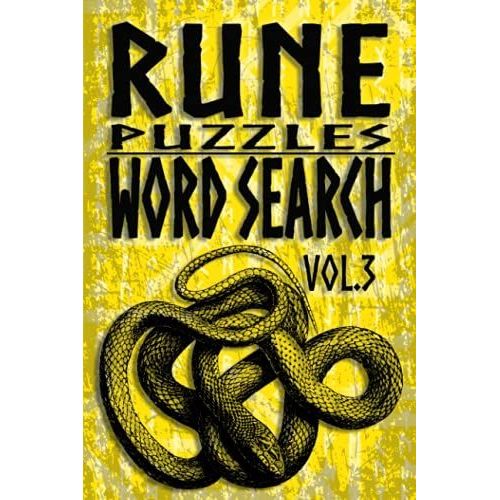 Rune Puzzles Word Search Volume 3: 100 Word Search Puzzles Using English Words Written in Elder ...