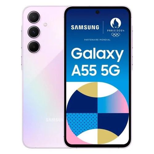Samsung Galaxy A55 5G 128 Go Rose Lilas | Rakuten