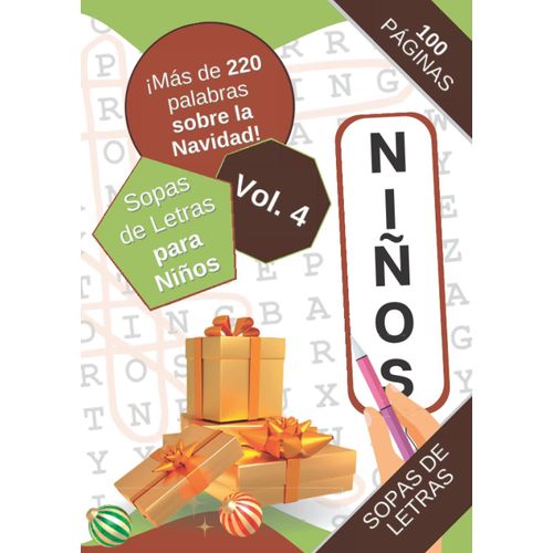 Sopas de Letras de Navidad para Niños, 100 Pasatiempos para los más ...