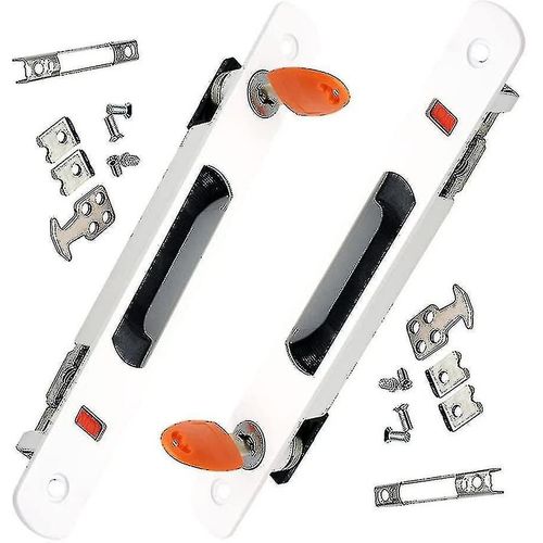 Serrure de porte coulissante, ensemble de 2 poignées de porte ... Serrure de porte coulissante, ensemble de 2 poignées de porte ...