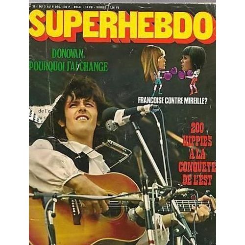 SLC SUPERHEBDO N° 35 : 1971 MICHEL SARDOU/JEANNE MOREAU/DASSIN/BRIGITTE ...