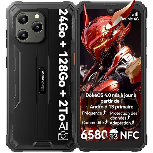 Smartphone Incassable Blackview BV5300 Plus(NFC) 6,1" 24Go+128Go/2To Android 13 6580mAh 13MP ...