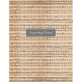 Songwriting Journal: Blank Lined - Ruled Paper And Staff, Manuscript ...