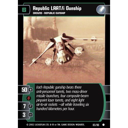 Star Wars Tcg : Republic LAAT/i Gunship - Sith Rising - 83/90 - VO ...