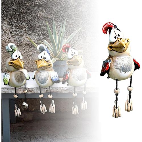 Statues d'extérieur en résine de 20 cm, statues de poules amusantes ...