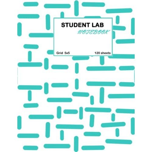 Student Lab Notebook: graph paper 5x5 grid Paper Composition Lab ...