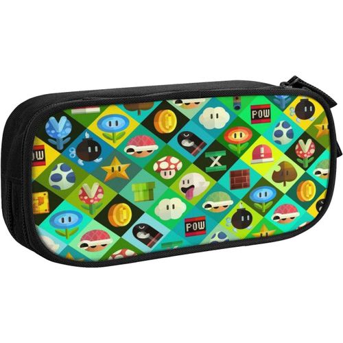 Super Mario Trousse à crayons double couche pour étudiants et ...