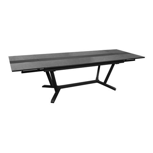 Table de jardin extensible Galleo en aluminium/hpl/lattes alu - 150/200 ...