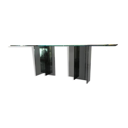 Table de repas en verre Roche Bobois modle Diapo transparent | Rakuten