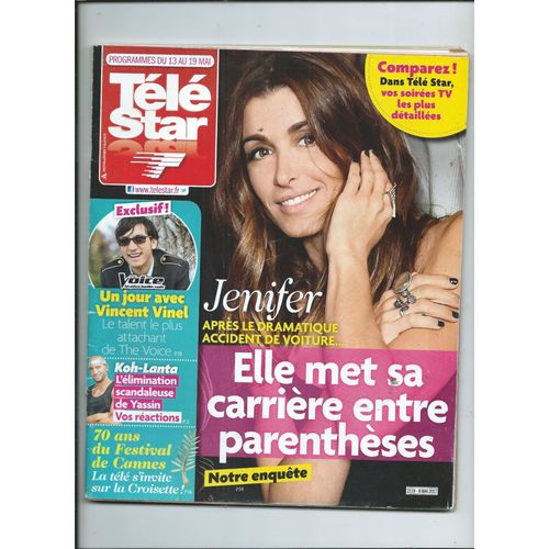 Télé star 08/05/2017 jenifer, céline dion, amir, vanessa paradis ...