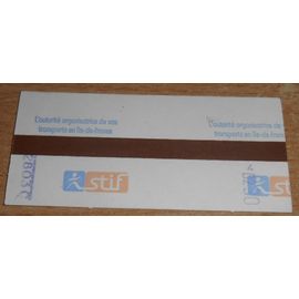 Ticket blanc optile ratp sncf metro bus tramway rer dans Paris marque ...