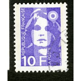 Timbre oblitéré marianne de briat/jumelet,république française,la poste ...
