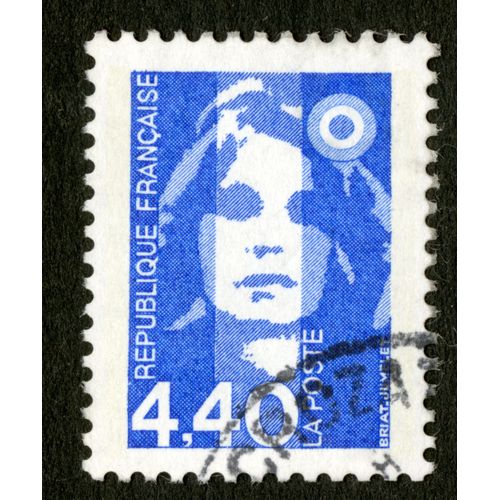 Timbre oblitéré marianne de briat/jumelet, république française, la ...
