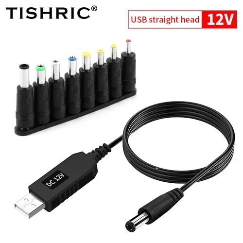 TISHRIC USB DC 5V To Power Cable Converter Boost Line Step Up Module Usb Adapter Cable 2.1x5.5mm ...