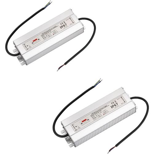 Transformateur 220v 12v 150W 2 pi¿¿ces, Convertisseur 220v 12v Etanche IP67, Driver LED 12v 12 ...