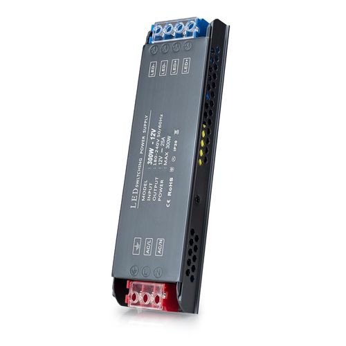 Transformateur 220V 12V LED Driver 300W, Ultra Mince Transfo 25A Adaptateur Alimentation, 220V ...