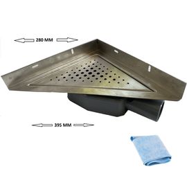 Triangle Caniveau de douche a l'italienne d'angle triangle Pvc et inox ...