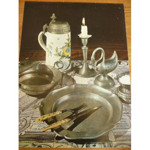 Vaisselle ancien 18eme siècle - en etain - reproduction publicité ...