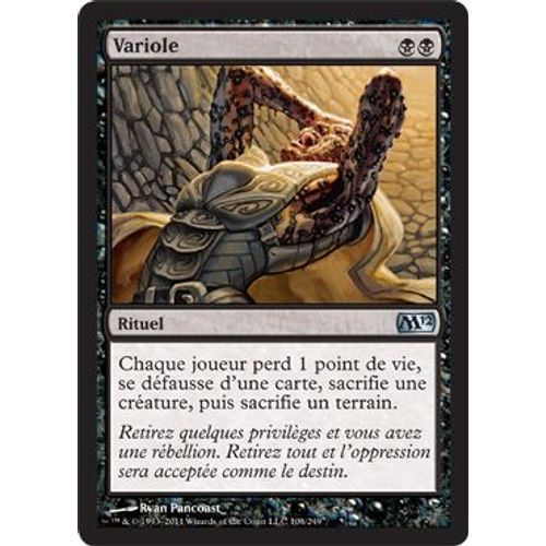 Variole (Smallpox) - Magic MTG - M12 VF Mint 108 - U | Rakuten