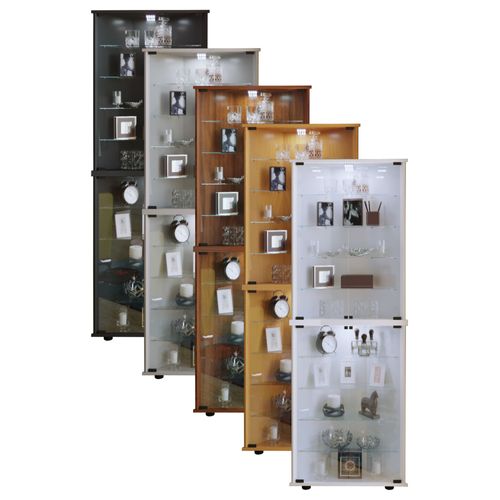 VCM Bois verre vitrine vitrine de collection en verre vitrine d'angle ...