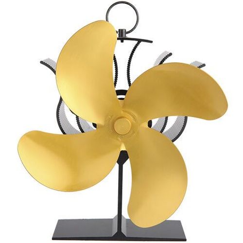 Ventilateur de poêle à bois monobloc à 4 pales entraîné par la chaleur ... Ventilateur de poêle à bois monobloc à 4 pales entraîné par la chaleur ...