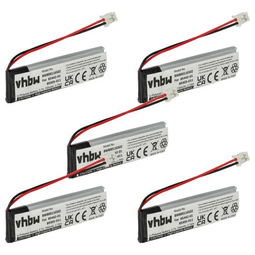 Vhbw 5x Batterie compatible avec Plantronics Calisto P620, P620-M, 620M ...