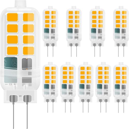 VIIVUU Ampoules Led G4, 2W Equivalent 20W Halog¿¿ne Lampe, AC/DC 12V Ampoule Blanc Chaud 2900K ...